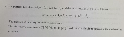 Solved Let A={-2,-1,0,1,2,3,4,5,6} ﻿and define a relation R | Chegg.com