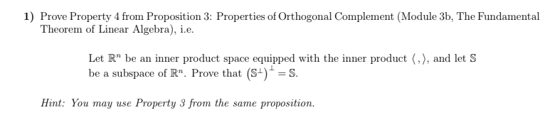 Solved Prove Property 4 ﻿from Proposition 3: Properties of | Chegg.com