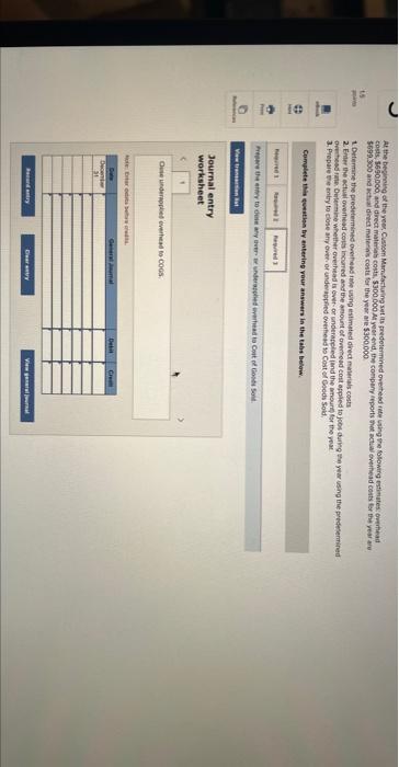 Solved Exercise 15−26 (Algo) Computing applied overhead and | Chegg.com