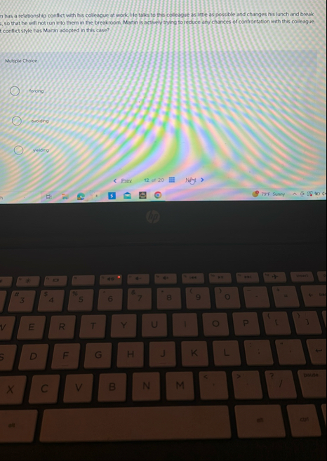 Solved o has a relationship conflict with his colleague at | Chegg.com