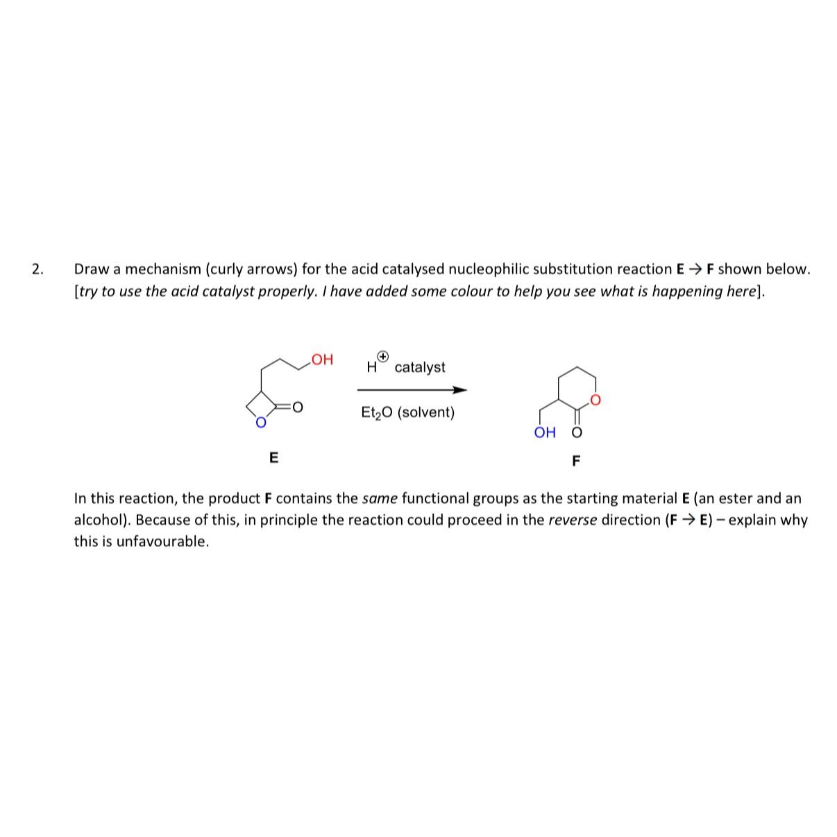 Solved Draw a mechanism (curly arrows) ﻿for the acid | Chegg.com