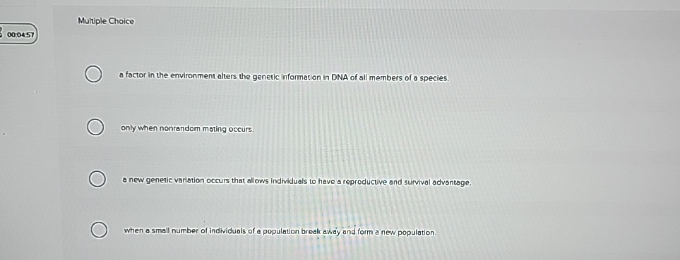 Solved Multiple Choicea factor in the environment alters the | Chegg.com