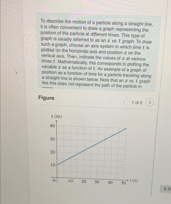 Solved To describe the motion of a particle along a straight | Chegg.com