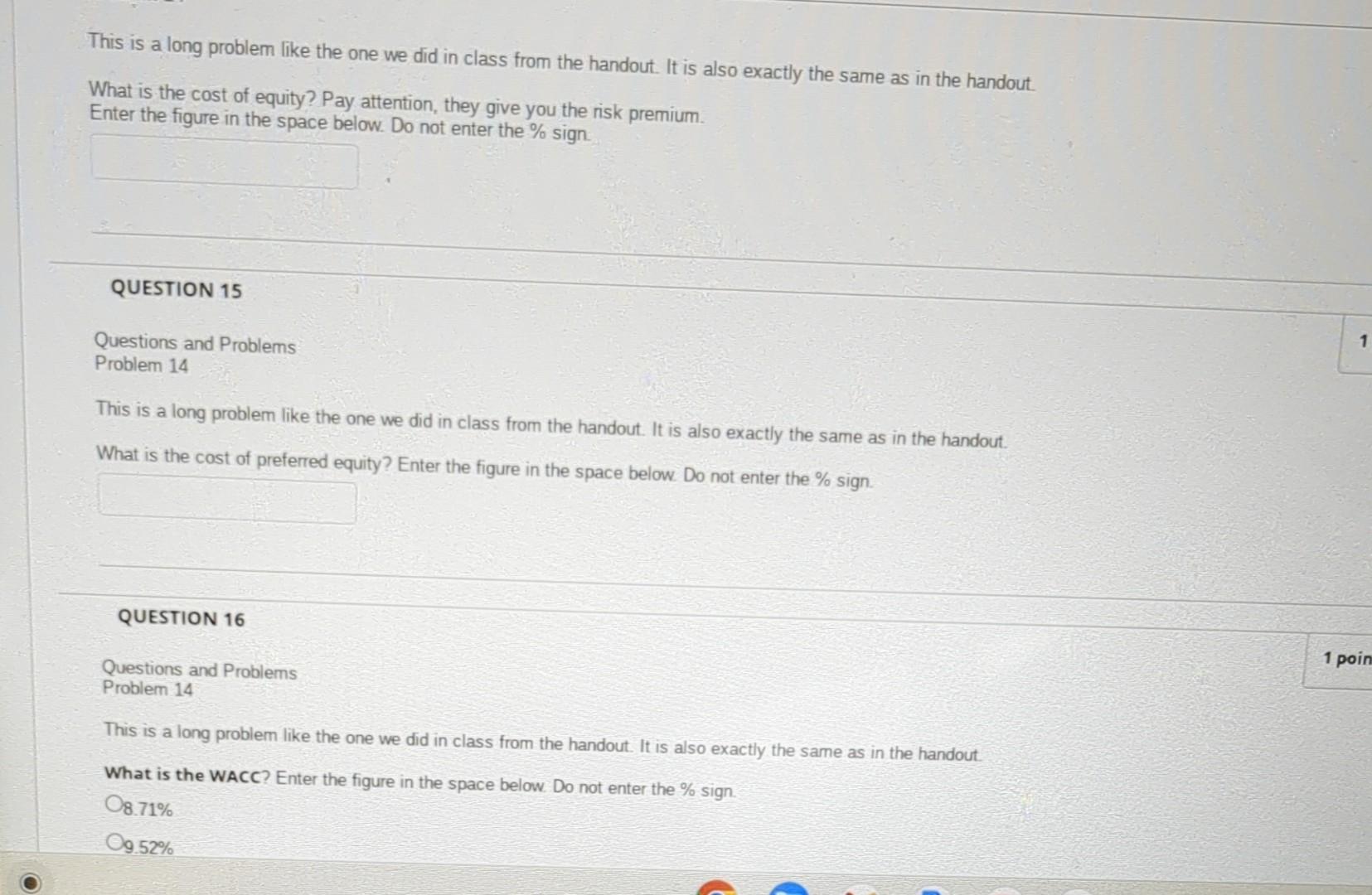 Solved Finding the WACC Given the following information for | Chegg.com