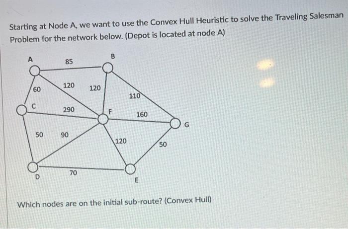 Solved Using the Insertion Heuristic, which node should be | Chegg.com