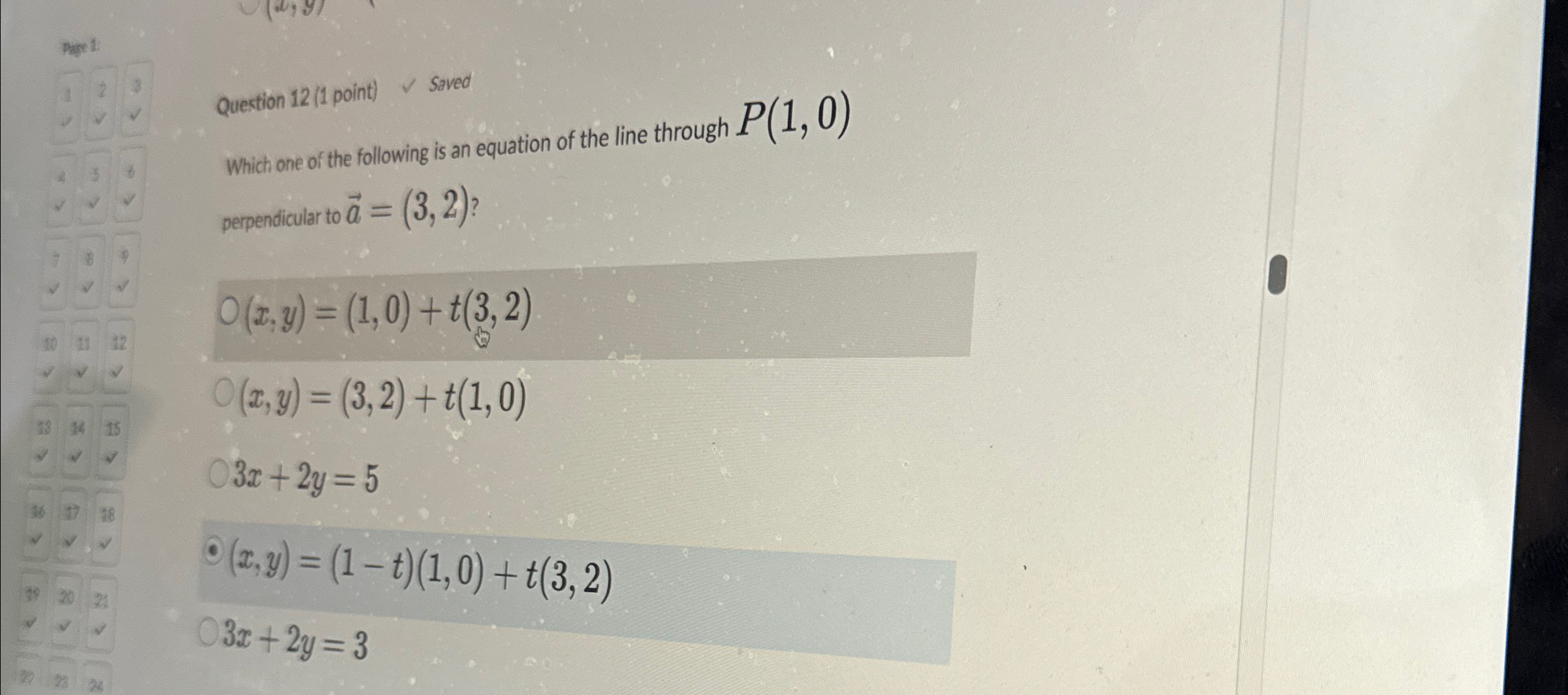 Solved Question 12 (1 ﻿point)SavedWhich one of the following | Chegg.com