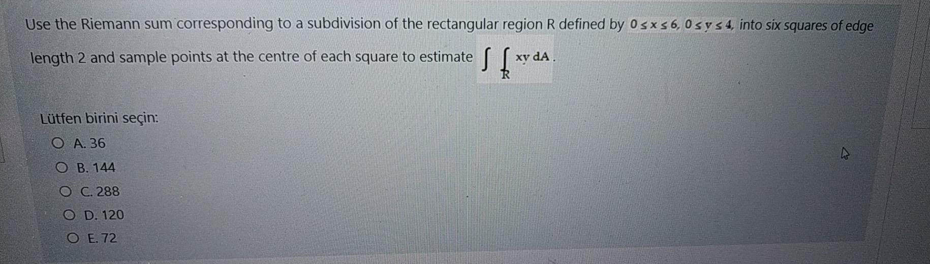 Solved Use the Riemann sum corresponding to a subdivision of | Chegg.com