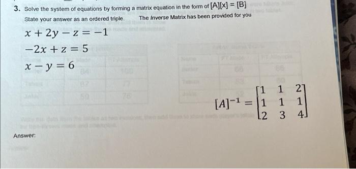 Solved can you solve a different example using Ax=B.A matrix | Chegg.com