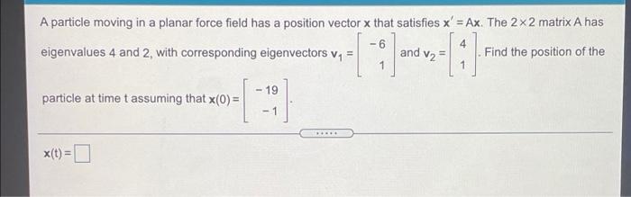 Solved A particle moving in a planar force field has a | Chegg.com