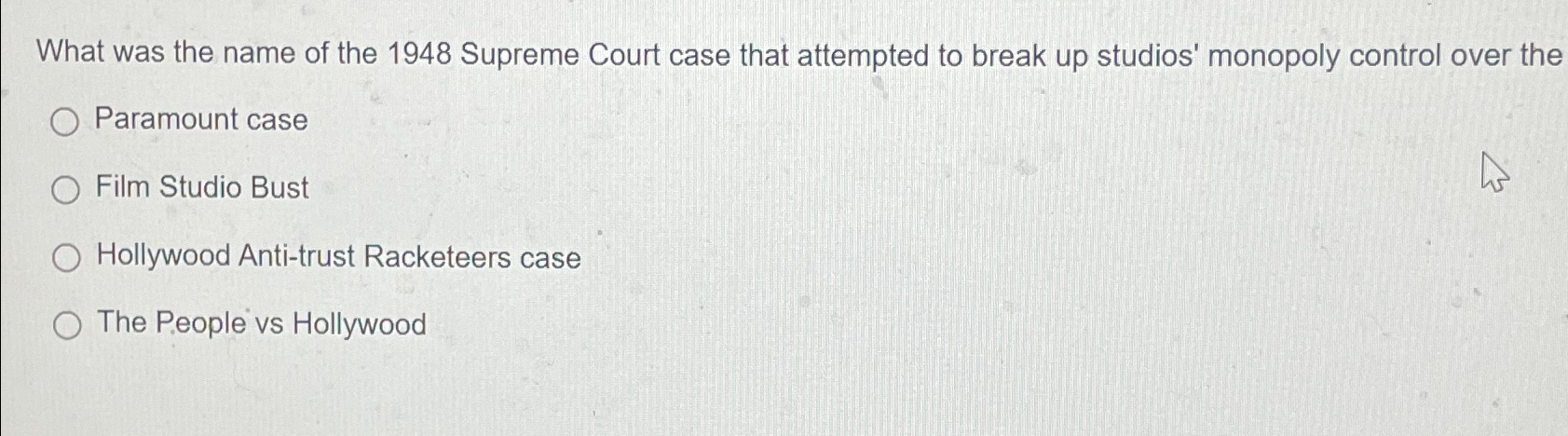 Solved What was the name of the 1948 ﻿Supreme Court case | Chegg.com