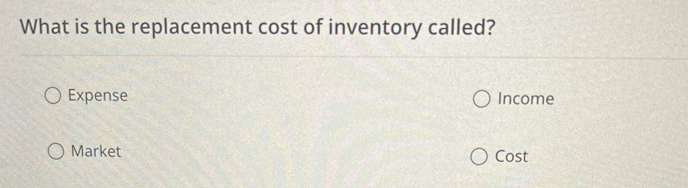 Solved What is the replacement cost of inventory | Chegg.com