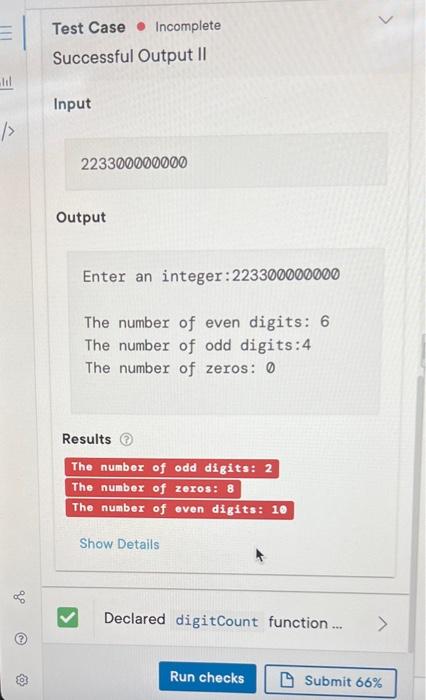 Solved Instructions Write a function named digitCount that | Chegg.com