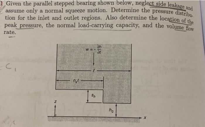 Solved Given the parallel stepped bearing shown below, | Chegg.com