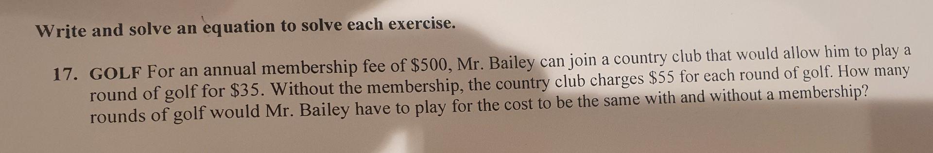 Solved Write and solve an equation to solve each exercise. | Chegg.com