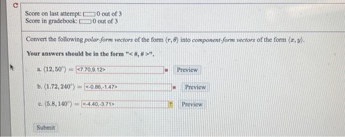 Solved Convert the following polar-form vectors of the form | Chegg.com