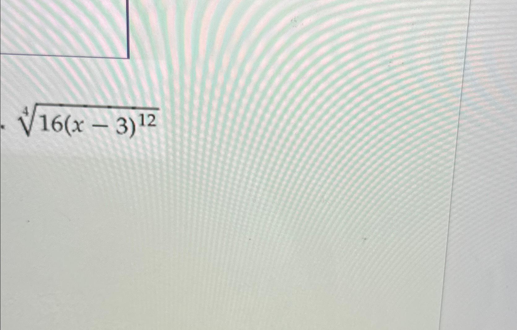 Solved 16(x-3)124 | Chegg.com