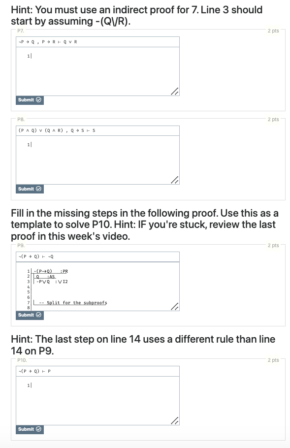 Solved Hint: You must use an indirect proof for 7 . ﻿Line 3 | Chegg.com