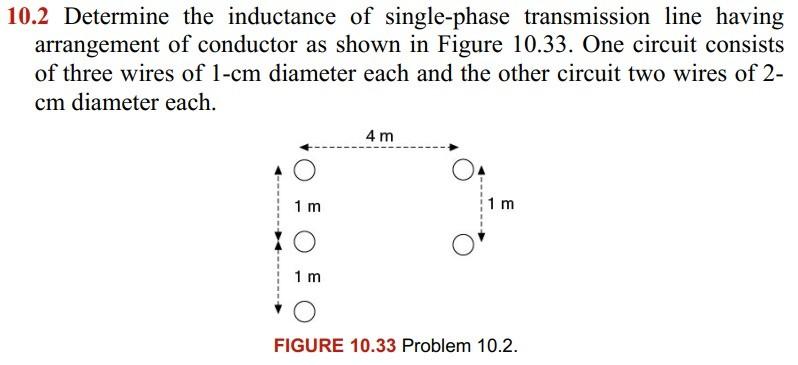 Solved 10.2 Determine the inductance of single-phase | Chegg.com