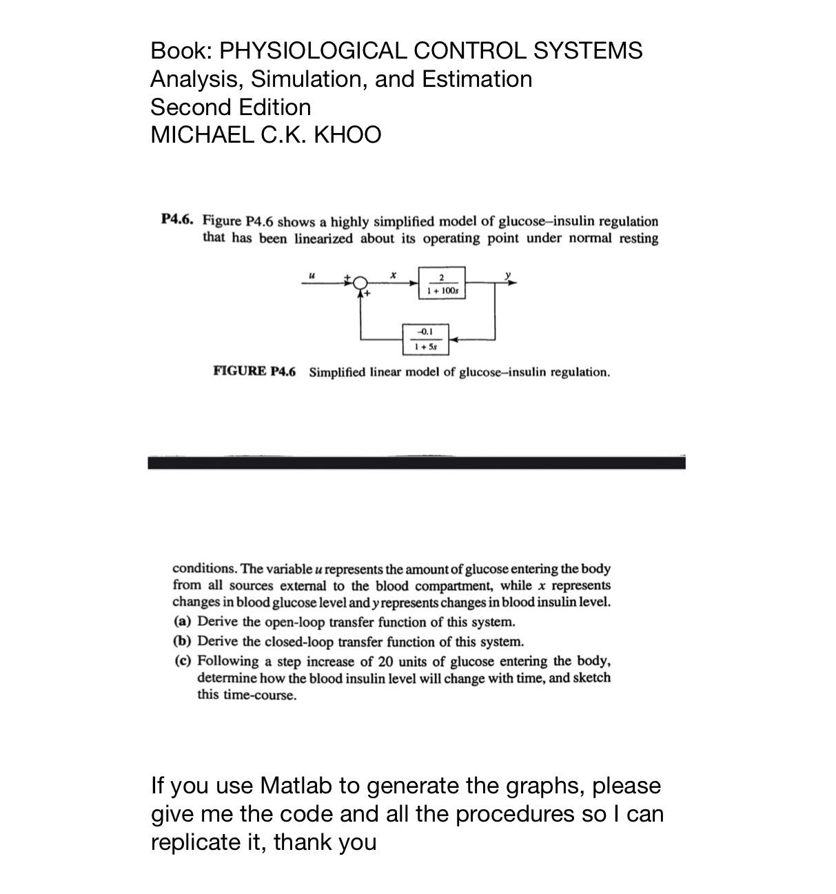 Solved Book Physiological Control Systems Analysis