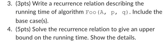 Solved Consider The Following Algorithm Fooapq 1 If P 