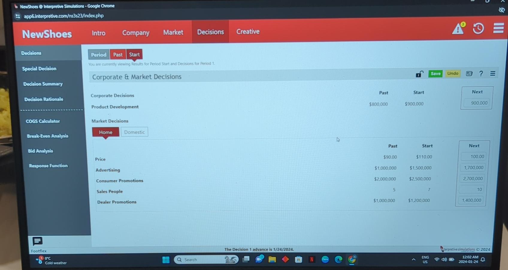 Solved NewShoes Interpretive Simulations -Google | Chegg.com