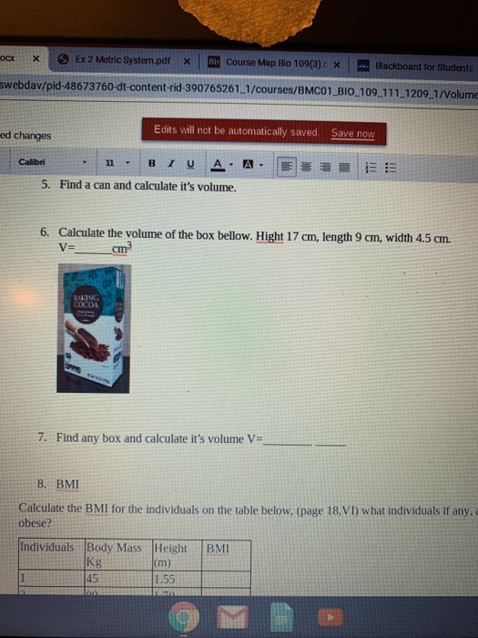 ocx X Ex 2 Metric System.pdf X AL: Course Map Bio | Chegg.com