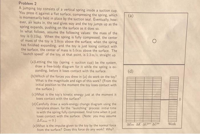 Solved A jumping toy consists of a vertical spring inside a | Chegg.com
