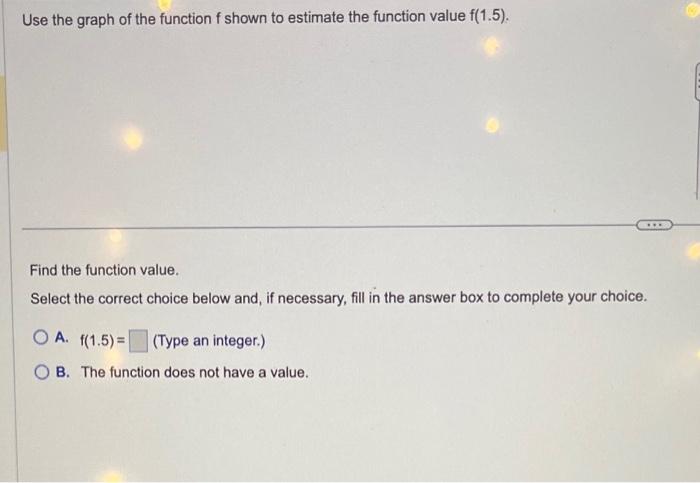 Use the graph of the function f shown to estimate the | Chegg.com