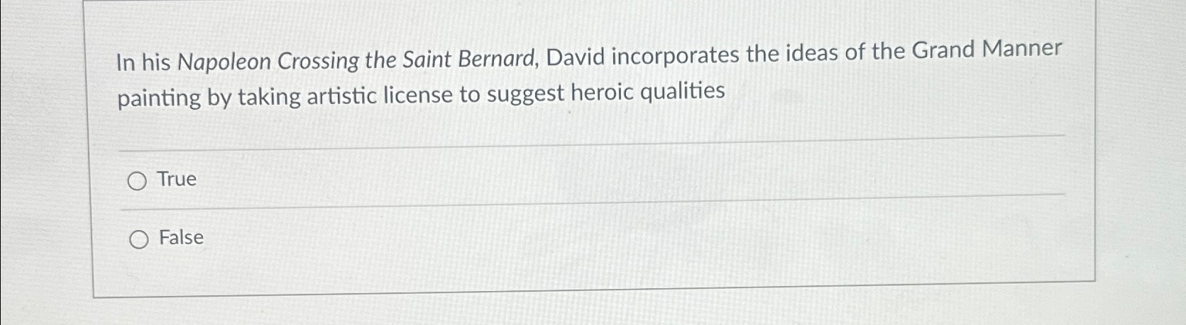 Solved In his Napoleon Crossing the Saint Bernard, David | Chegg.com