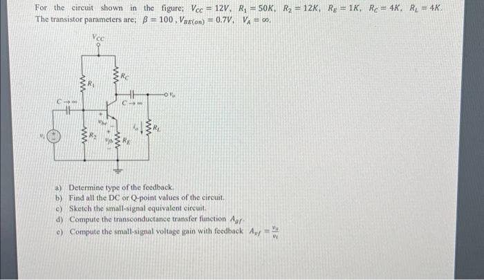 Solved For the circuit shown in the figure; | Chegg.com