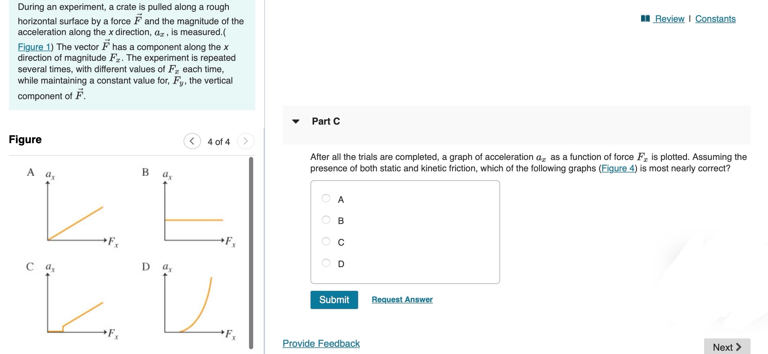 Solved During an experiment, a crate is pulled along a rough | Chegg.com
