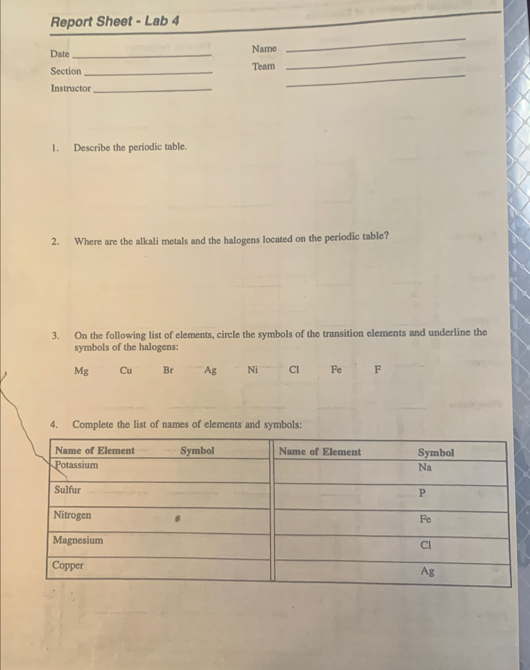 Solved Report Sheet - Lab | Chegg.com Solved Report Sheet - Lab | Chegg.com