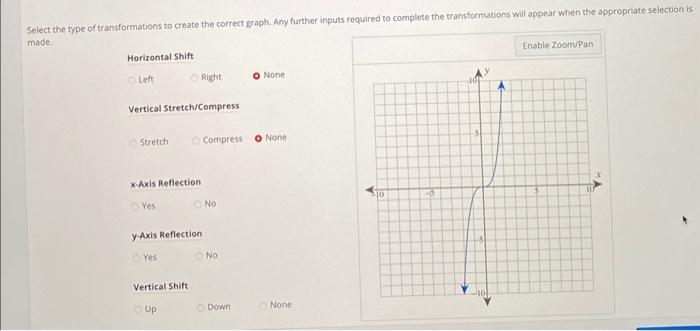 Solved Select the type of transformations to create the | Chegg.com