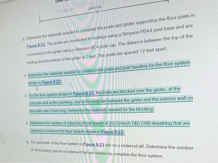 Solved cted to footings using a Simpson PB44 post base and | Chegg.com