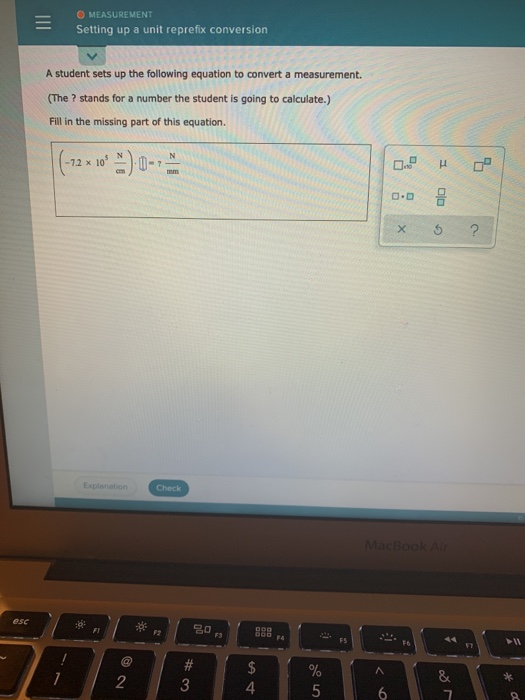 Solved = O MEASUREMENT Setting up a unit reprefix conversion | Chegg.com