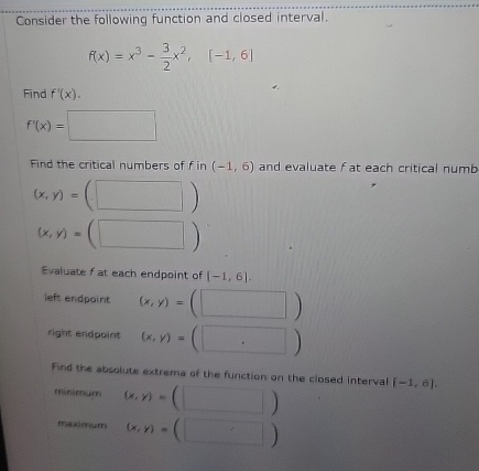 Solved Consider the following function and closed | Chegg.com