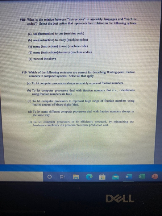 Solved #18: What is the relation between instructions in | Chegg.com