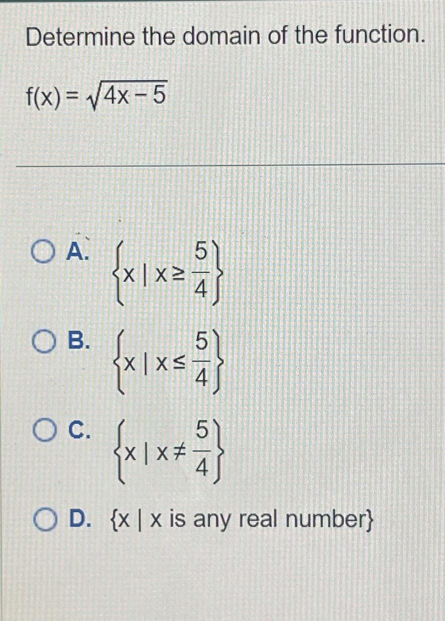Solved Determine the domain of the | Chegg.com