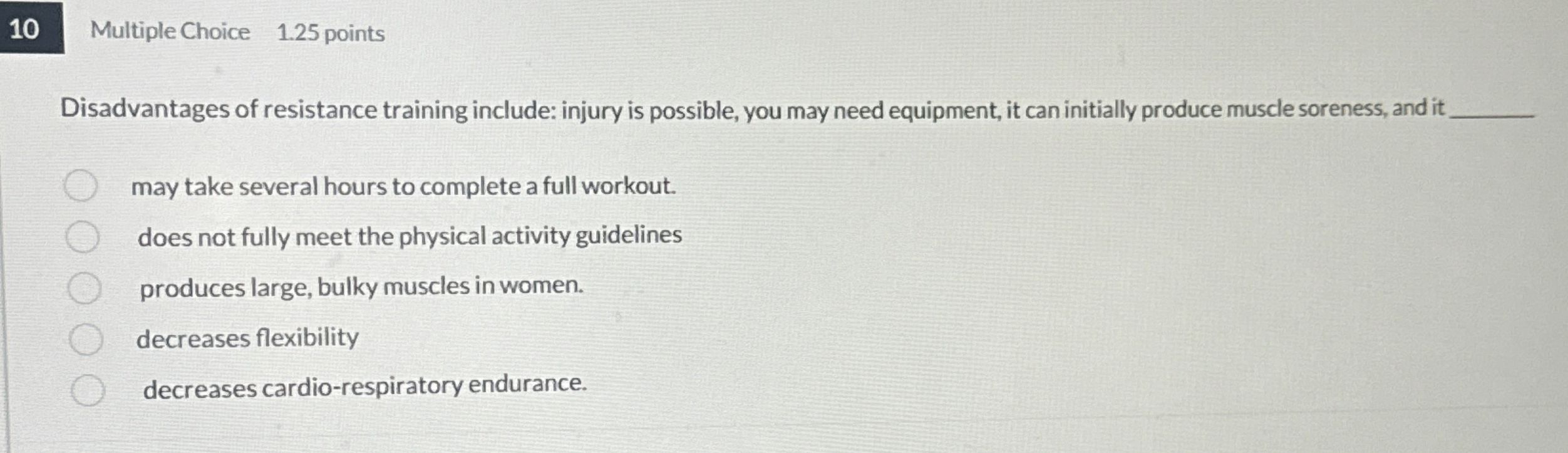 Solved 10Multiple Choice 1.25 ﻿pointsDisadvantages of | Chegg.com
