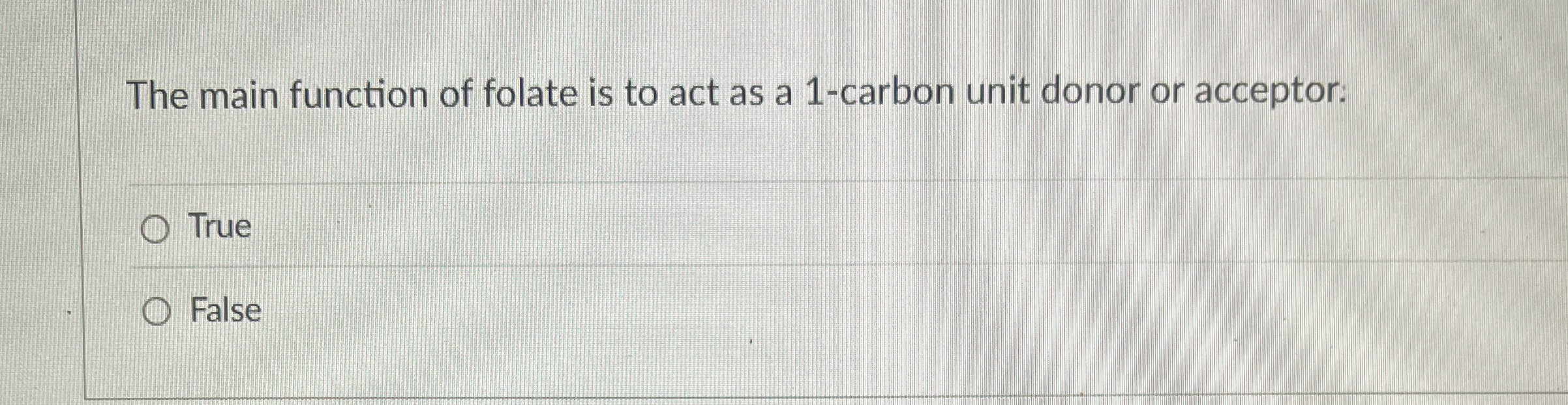 Solved The main function of folate is to act as a 1-carbon | Chegg.com