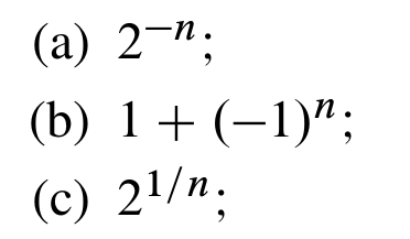 Solved Determine for the following sequences whether they | Chegg.com