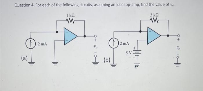 Solved Question 4. For each of the following circuits, | Chegg.com