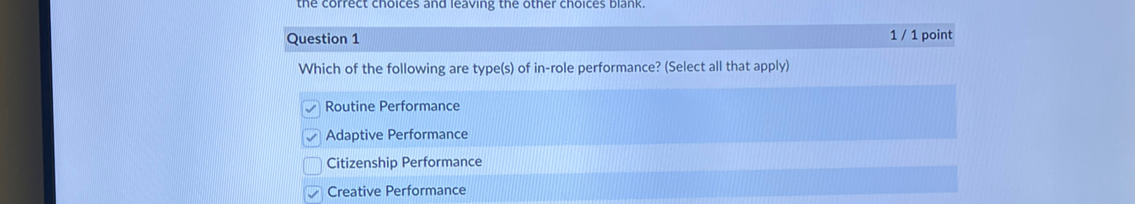 Solved the correct choices and leaving the other choices | Chegg.com