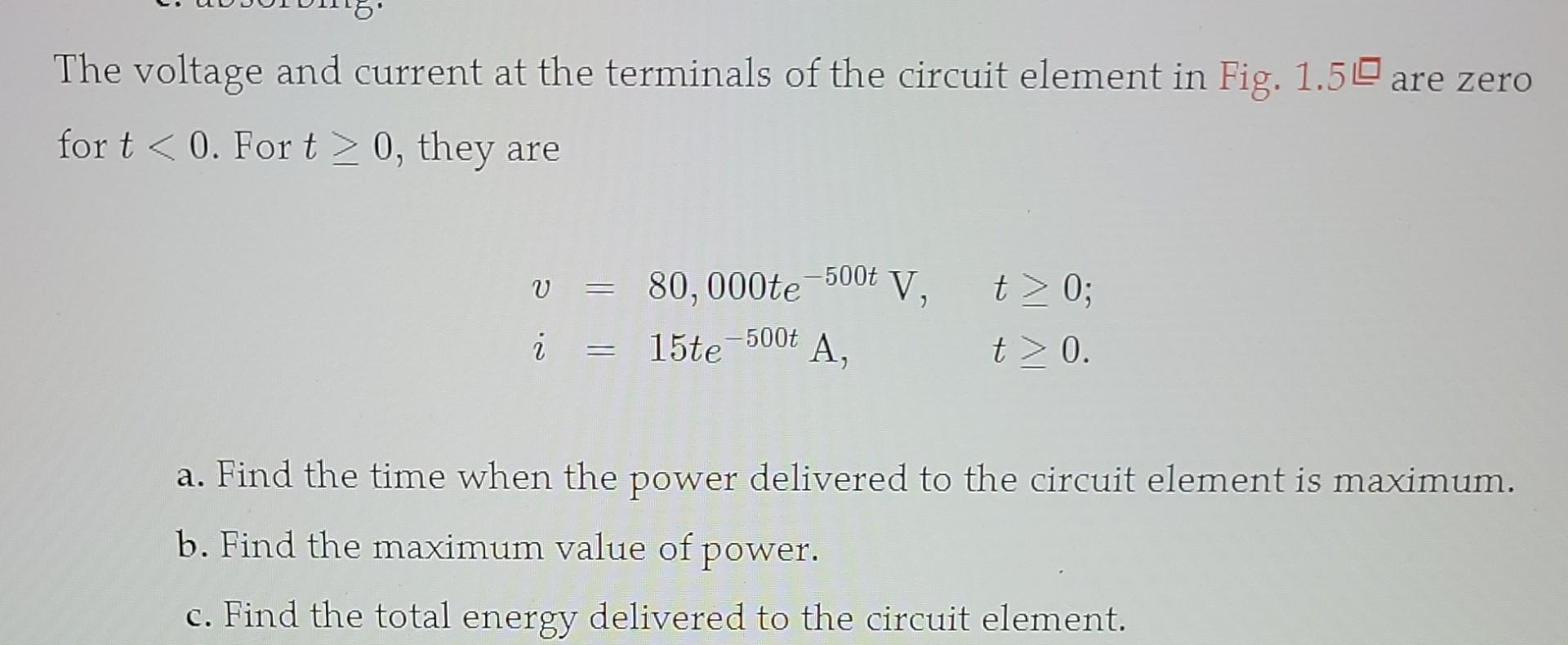 Solved Figure 1.5 An ideal basic circuit element. + V •1 2. | Chegg.com