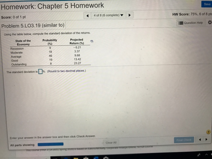 Solved Homework Chapter 5 Homework Save Score 0 Of 1 Pt 4