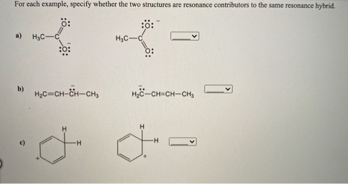Solved For Each Example Specify Whether The Two Structures