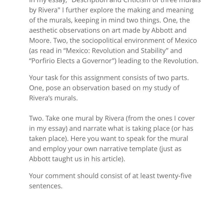 by Rivera" | further explore the making and meaning | Chegg.com