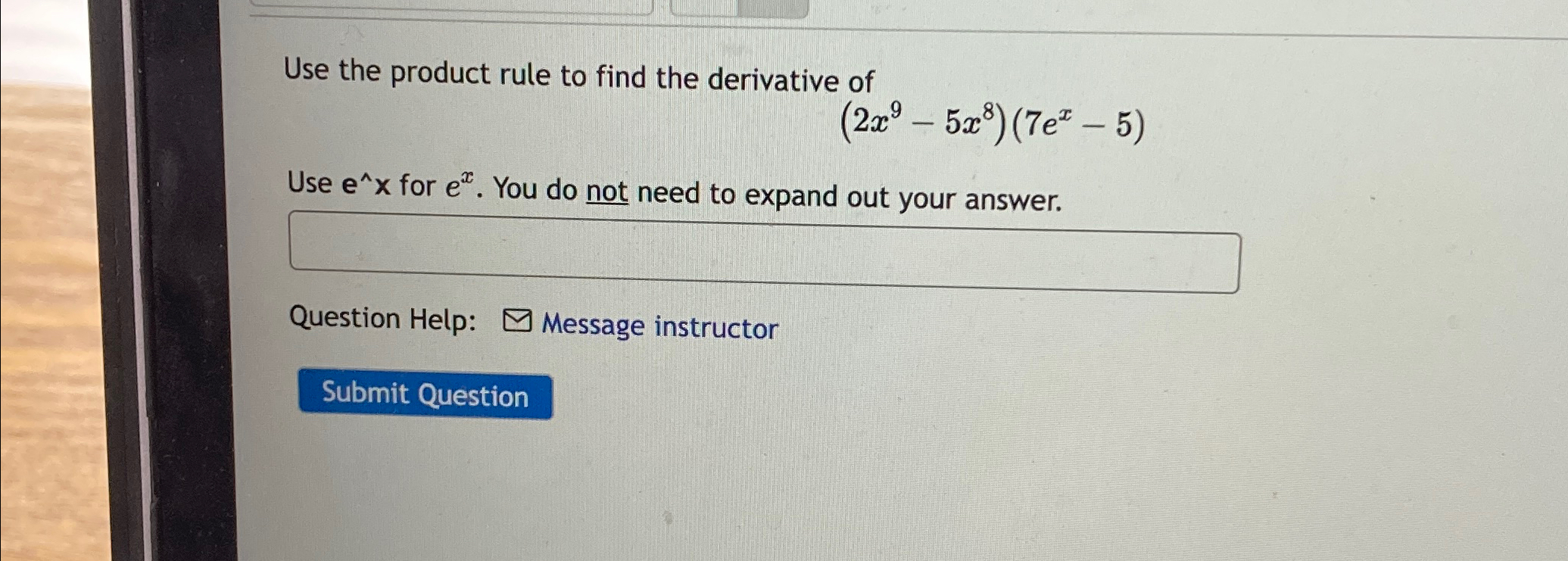 Solved Use the product rule to find the derivative | Chegg.com