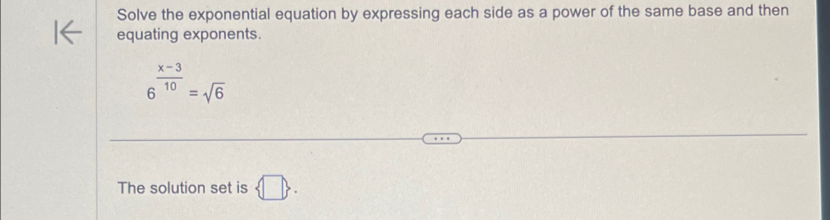 Solved Solve the exponential equation by expressing each | Chegg.com
