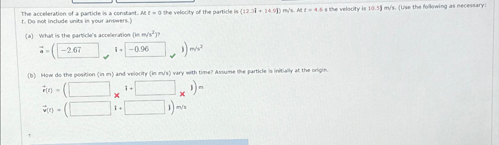 Solved The acceleration of a particle is a constant. At t=0 | Chegg.com